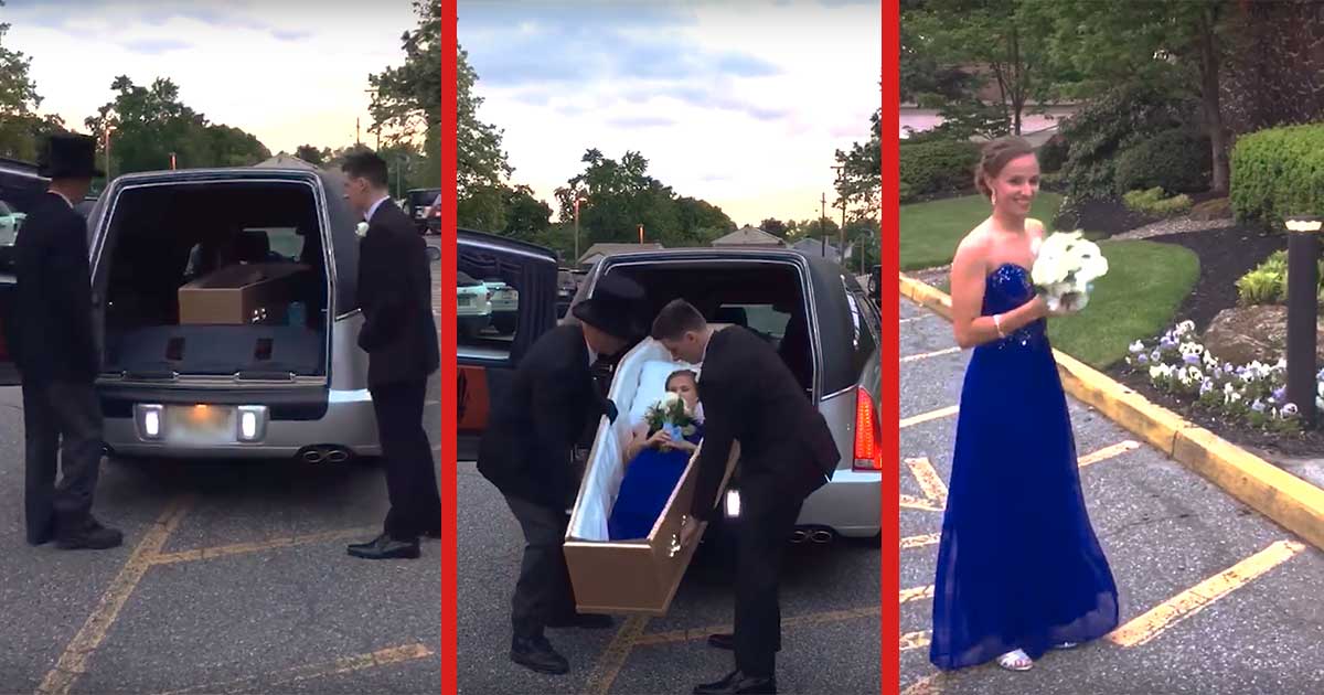 Megan Flaherty Arrived at the Pennsauken High School Prom in a Hearse